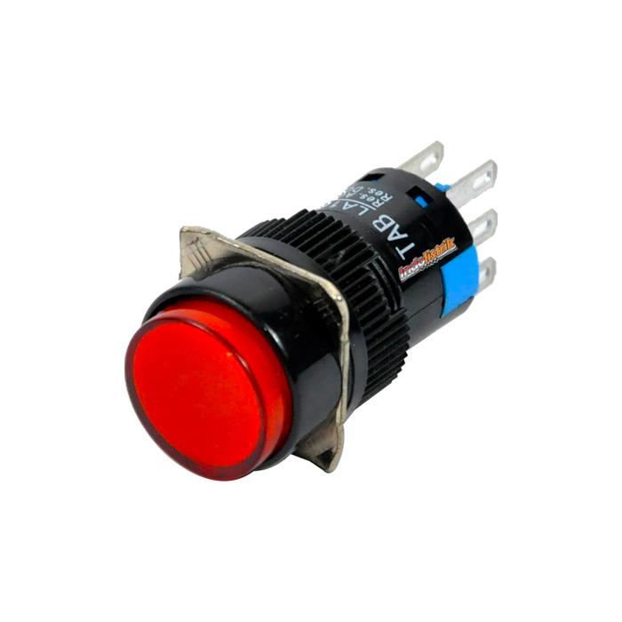 Jual Push Button 16mm Push Lock Bulat LA16Y-22S TAB - Merah - Jakarta ...