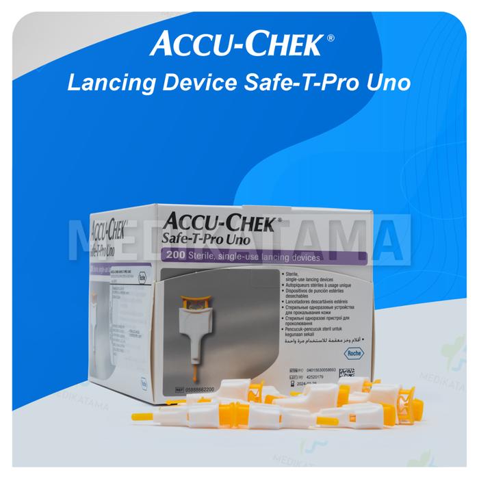 Jual Accu Chek Safe T Pro Uno Lancing Device Blood lancet Jarum satuan ...
