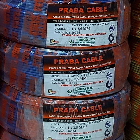 Jual KABEL NYA PRABA 2,5mm 100 METER SNI/LMK - KABEL INSTALASI LISTRIK ...