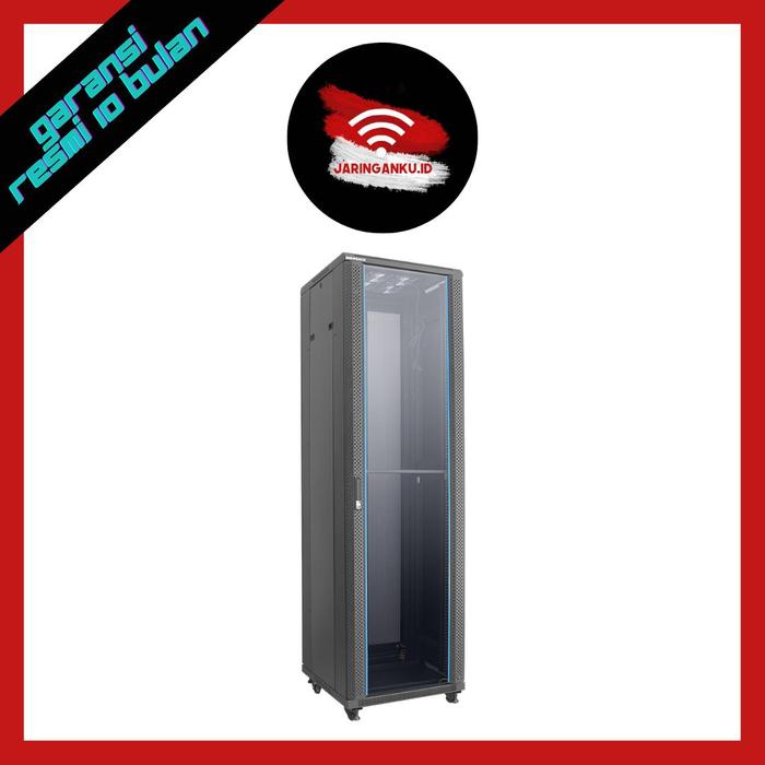 Jual Rack Server 19" 42U IR6042G Depth 600mm Indorack Close Rack Glass ...