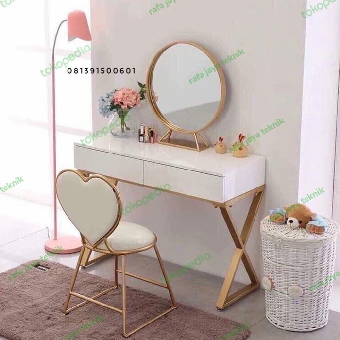 Jual meja rias minimalis modern kaki besi - set meja rias bahan besi ...