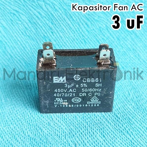 Jual Kapasitor Fan AC 3 uf Kaki 4 - Kapasitor kotak 3 Mikro 4 Kaki Pin - Kab. Bogor ...