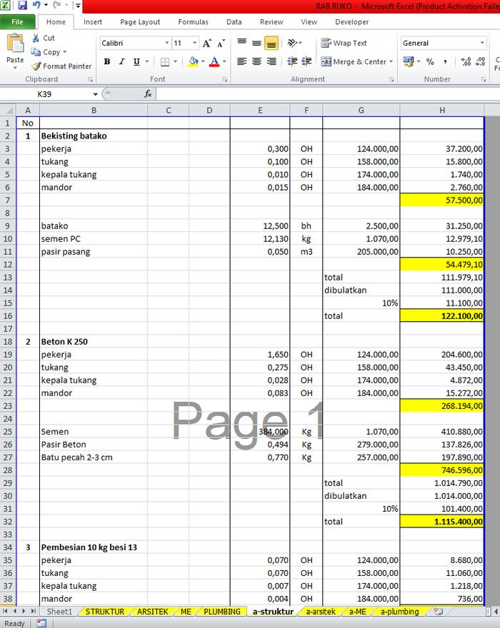 Jual Hitung RAB Bangunan Rumah & Gedung. - Jakarta Pusat ...