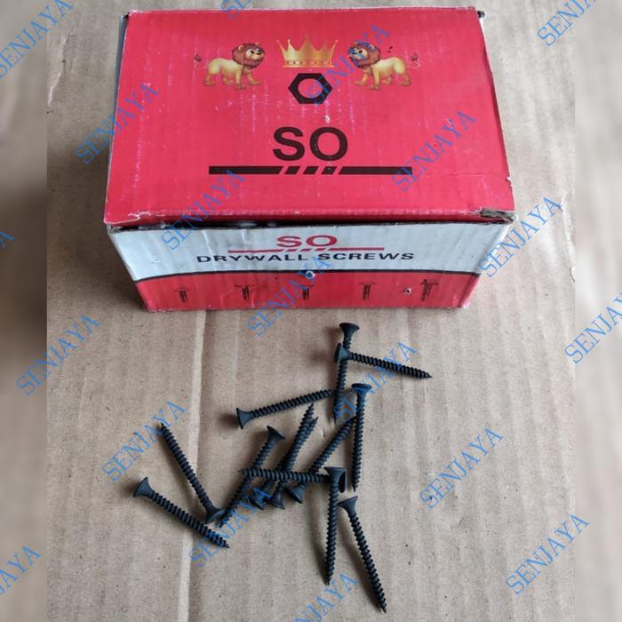 Jual Skrup sekrup gypsum 6x1 1/2 skrup gibsum Hitam drywell screws ...