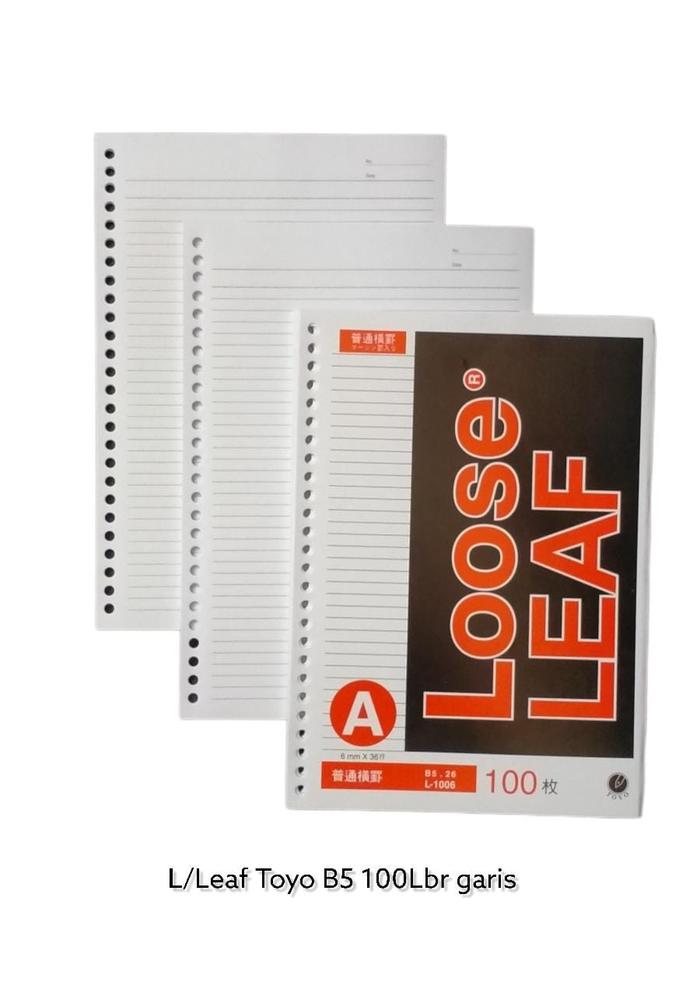 Jual KERTAS BINDER NOTE LOOSE LEAF B5 GARIS 26 LUBANG RING ISI 100 LEMBAR - Kota Bandung ...