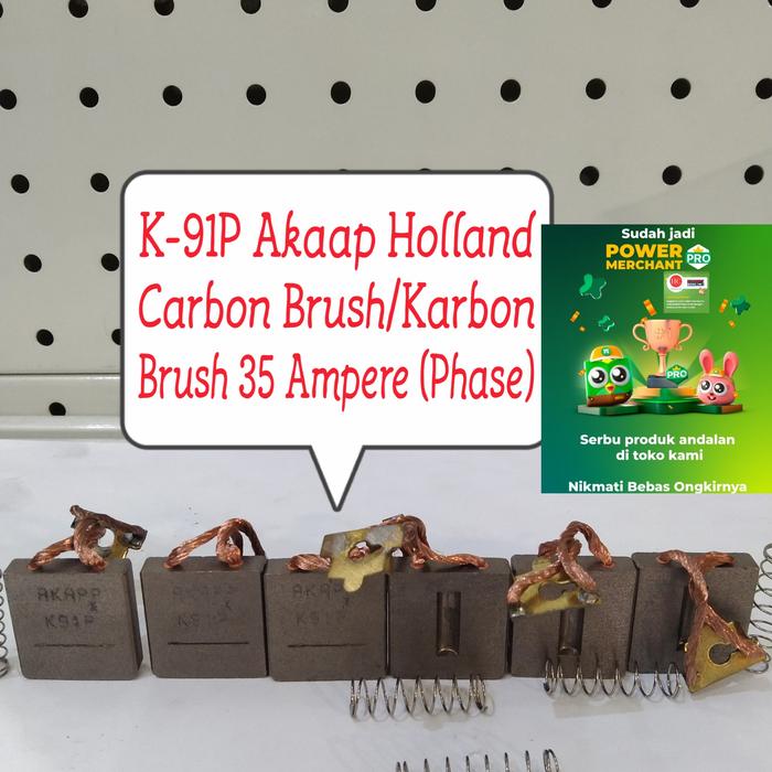 Jual K-91P Akapp Holland Carbon Brush / Karbon Brush 35 Ampere (Phase ...