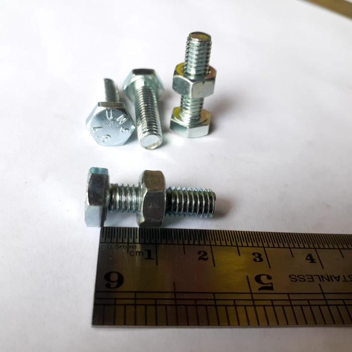 Jual M6X20 BAUT HEXAGON PUTIH BMP M6 X 20 PANJANG 2 CM GALVANIS KUNCI 10 MM - Kab. Tangerang ...