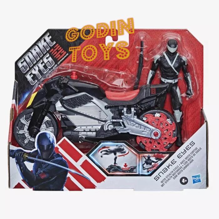 Jual Snake eyes Gi Joe Origins with Motorcycle 6 inch Figure Hasbro ...