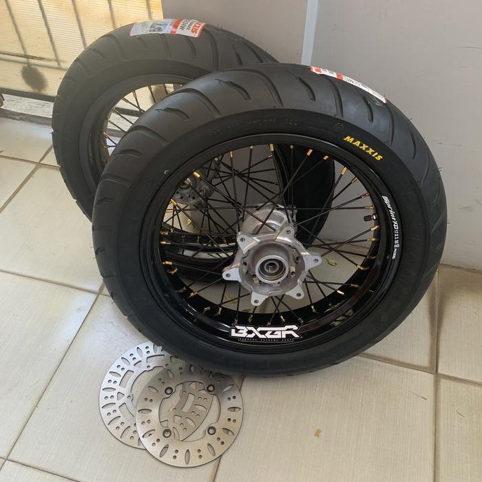 Jual BANSET WHEELSET SUPERMOTO HONDA CRF 150 L BAN MAXXIS - Kab ...