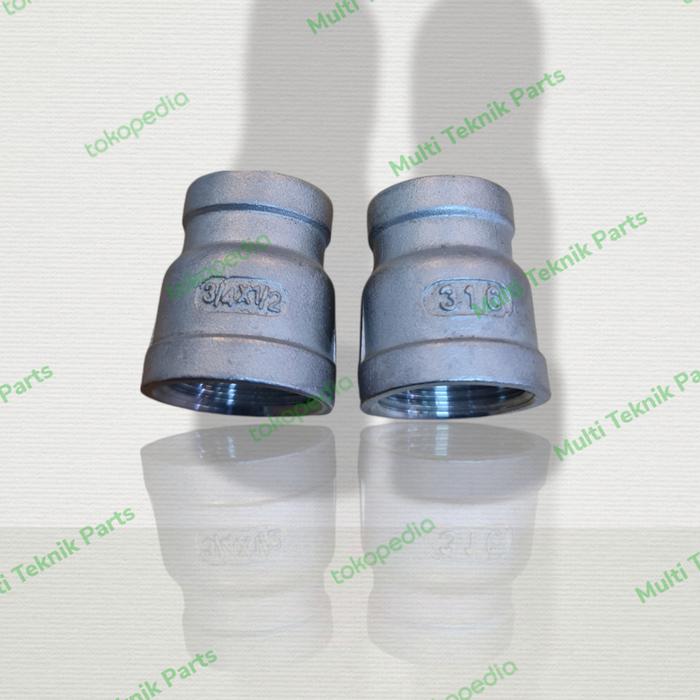 Jual Reducer Drat Dalam Stainless 316 3/4 x 1/2" inch / Vlok Sok ...