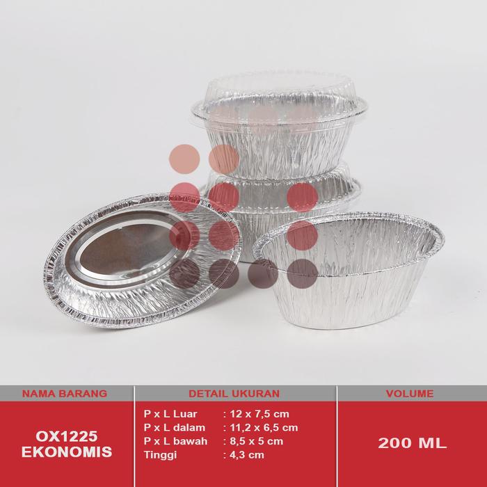 Promo alumunium foil cup OX 1225 + tutup - OX1225 EKONOMIS - Kota ...