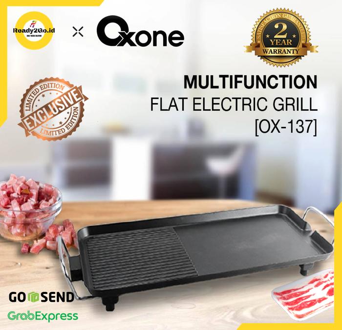 Promo OXONE PREMIUM MULTI FUNCTION FLAT ELECTRIC GRILL OX-137 BBQ PAN ...