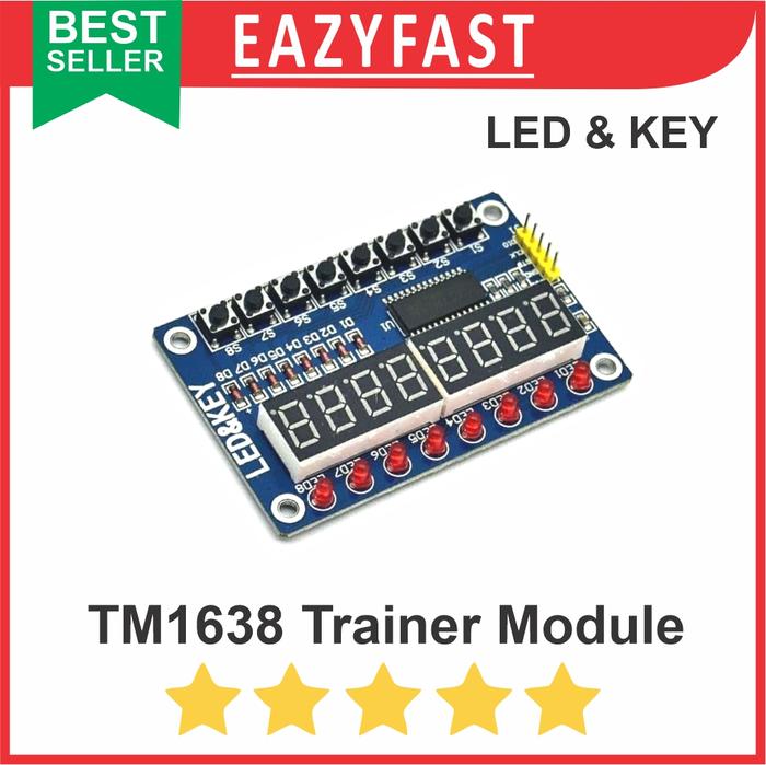Jual TM1638 Trainer Module I/O Input Output 8 bit Digit 7 Segment LED Key - Kab. Bandung ...