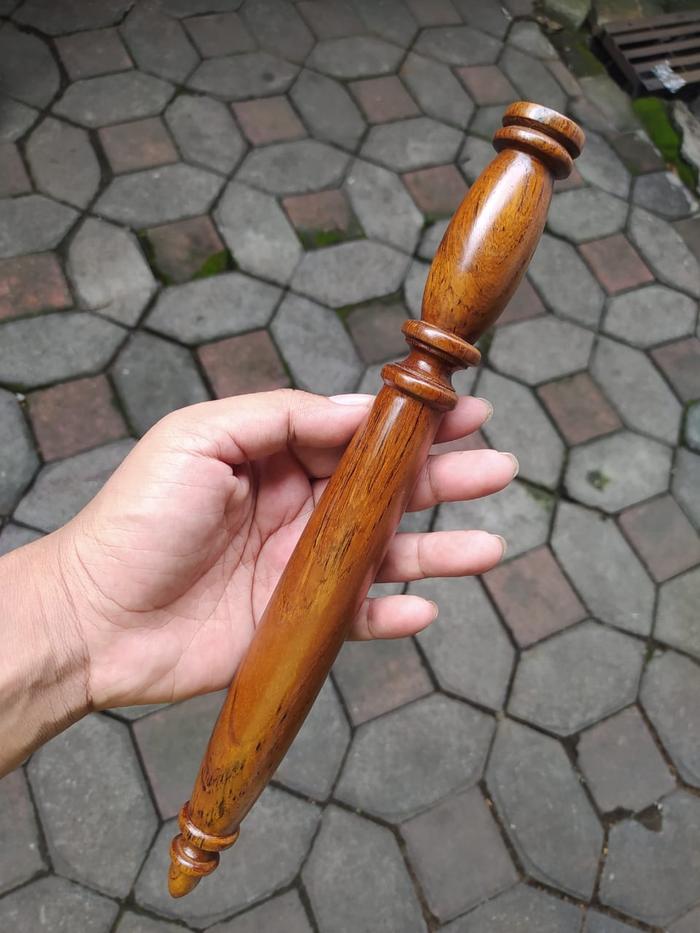 Jual Landeyan tombak pendek Bahan kayu jati Model bubutan Panjang -+30 ...
