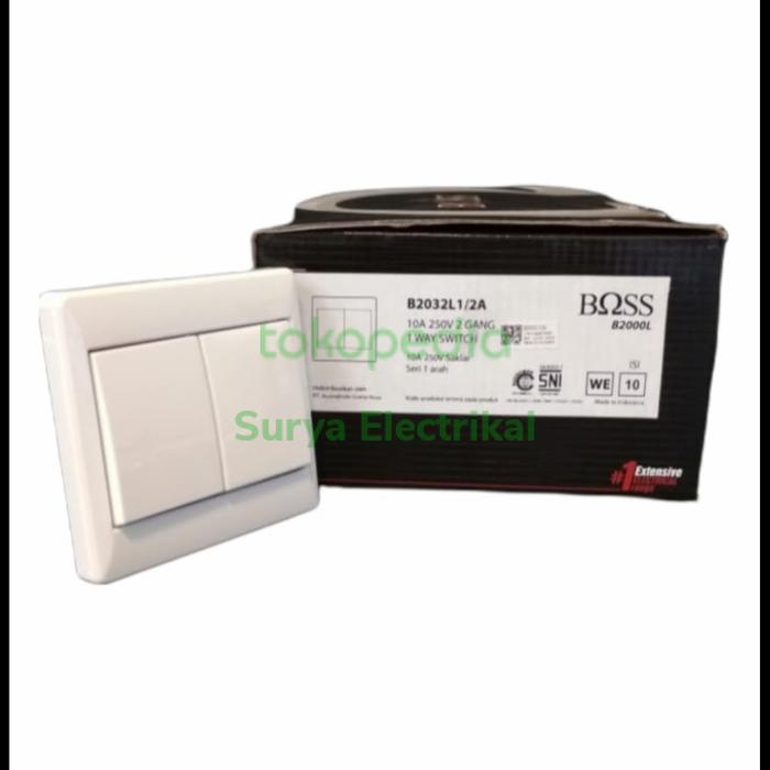 Jual Saklar seri merk Boss Saklar 2 gang 1arah Tipe B2032L1/2A ...