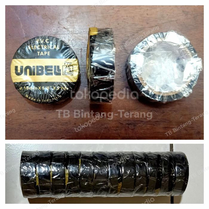 Jual UNIBEL ISOLASI LISTRIK PER PACK ISI 12 ROLL PVC ELECTRICAL TAPE ...