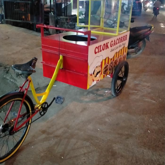 Jual gerobak cilok sepeda gowes - Kab. Bekasi - gerobak unik bekasi ...