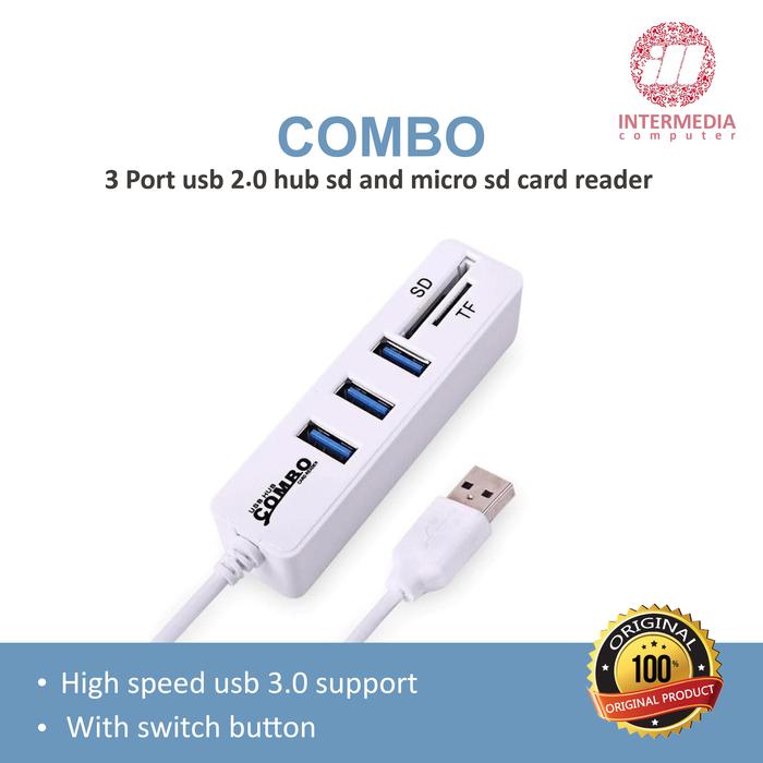 Jual Usb Hub 3 Port (+SDcard + MicroSd Port) - Kab. Sidoarjo ...