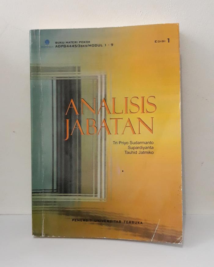 Jual Modul UT Universitas Terbuka - Analisis Jabatan - Kota Tangerang ...