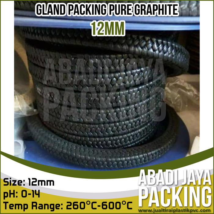 Jual gland packing pure graphite 1/2" ( 12mm x 12mm) - Jakarta Barat ...
