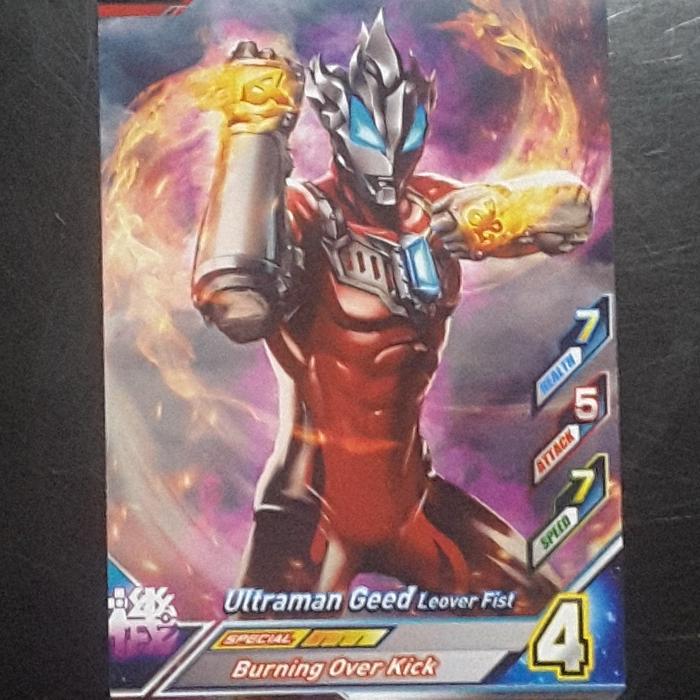 Jual Kartu Promotion Ultraman R/B Ultraman Geed Leover Fist BP-007 ...