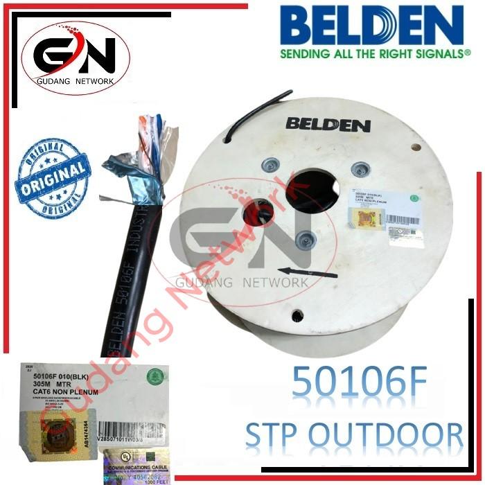 Jual KABEL BELDEN STP OUTDOOR CAT6 50106F Black 305 Meter ORIGINAL ...