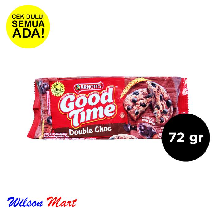 Jual GOOD TIME DOUBLE CHOC COOKIES CHOCO CHIPS RASA COKLAT 72 GRAM ...