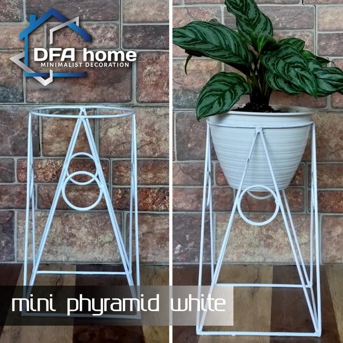 Jual standing pot bunga minimalis besi segitiga sedang 30cm - Hitam ...