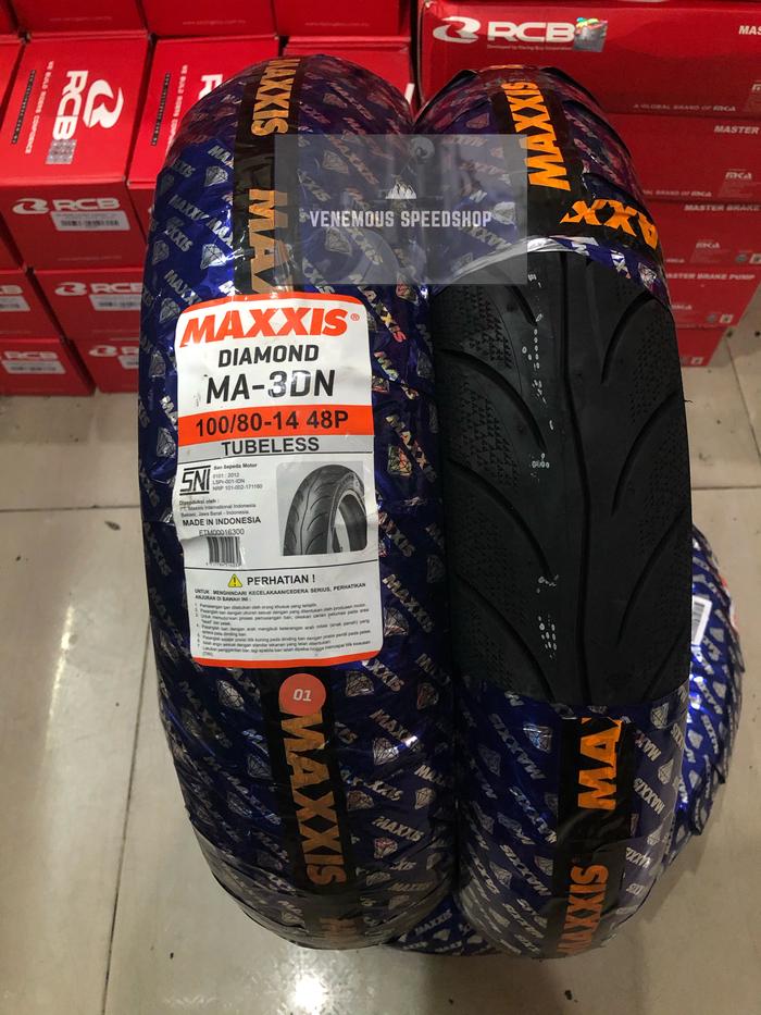 Jual Ban Maxxis Diamond MA3DN Ukuran 100/80-14 (Tubeless) - Kab. Bekasi ...
