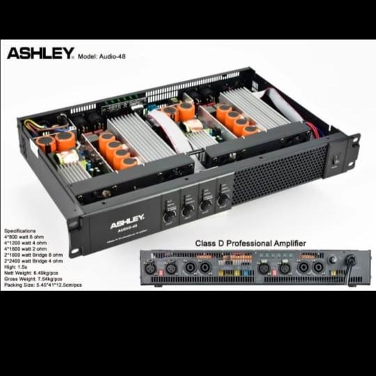 Jual Power Amplifier 4 Channel x 800 watt ASHLEY AUDIO48 AUDIO 48 Class ...