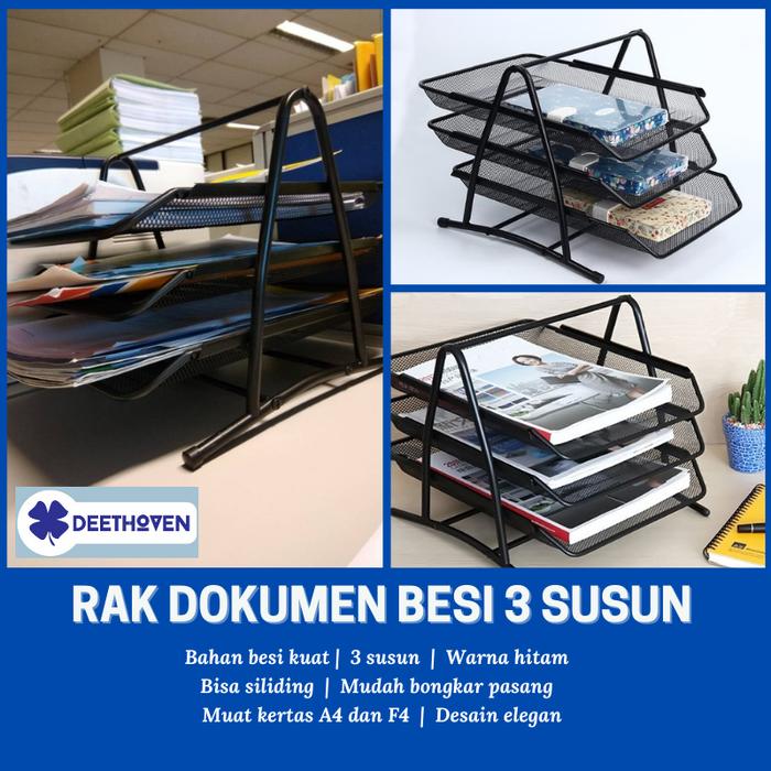 Jual Rak Dokumen Susun 3 / Paper Tray / Letter Tray 3 Tier - Kota ...