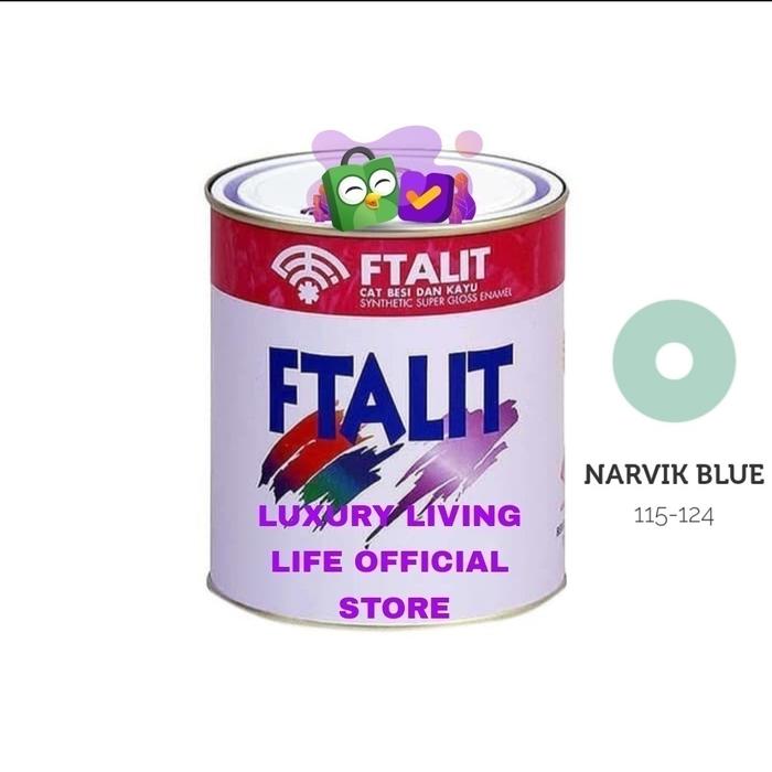 Jual Cat Minyak FTALIT 124 Narvik Blue 1kg Cat kayu besi solvent kilap ...