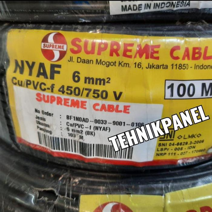 Jual KABEL NYAF 1x6mm METERAN/POTONGAN SUPREME - Jakarta Pusat - TEHNIK PANEL | Tokopedia