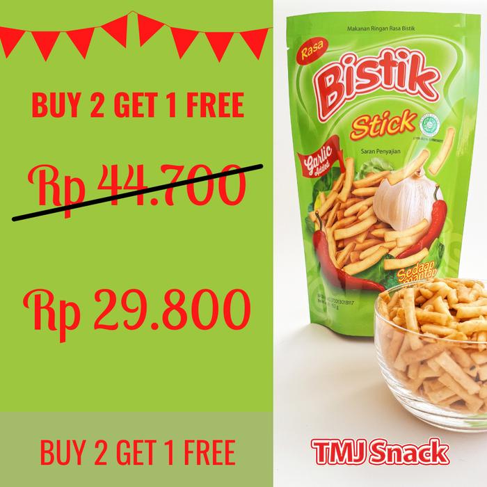 Jual BUY 2 GET 1 FREE - Snack Bistik TMJ Snack - 150 g - Kab. Gresik ...
