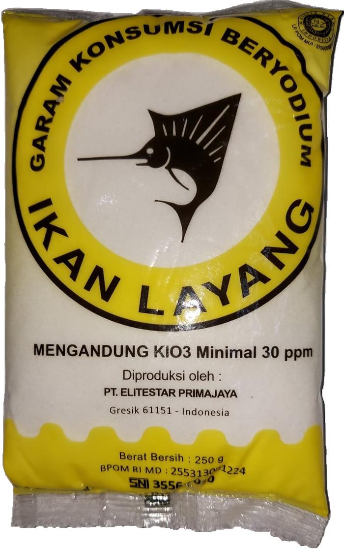 Jual Garam Halus Cap Ikan Layang 250 Gram Beryodium Sehat Halal Murah ...