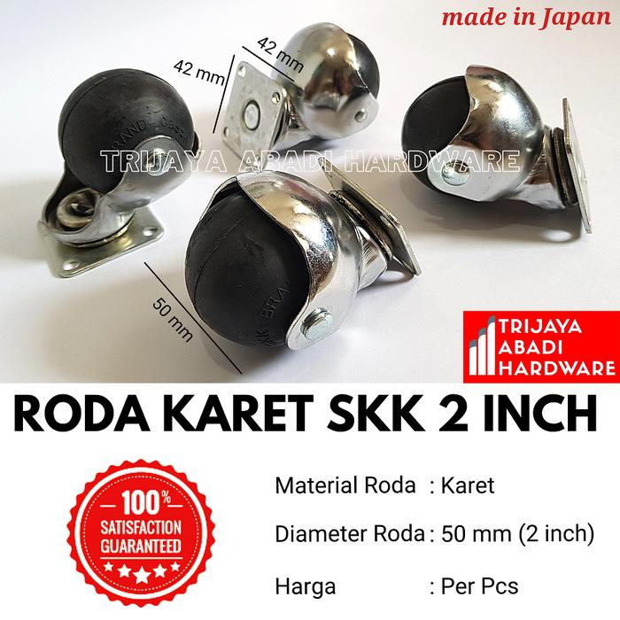 Jual Roda Karet SKK TG50 2 Inch - Caster 50 mm Roda Kursi Meja Etalase ...