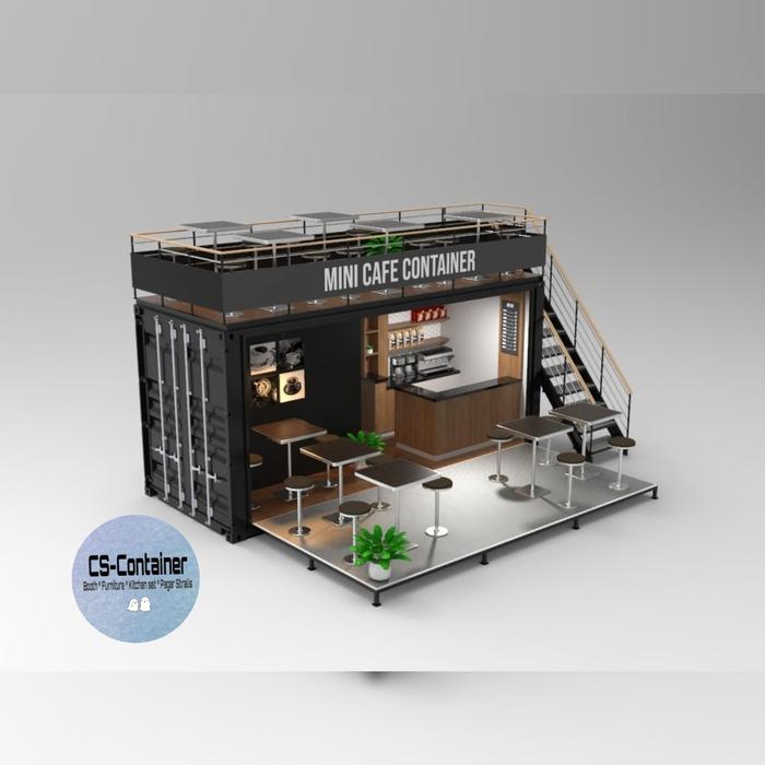 Jual booth semi kontainer cafe/kios custom design #216 - Kab. Bandung ...