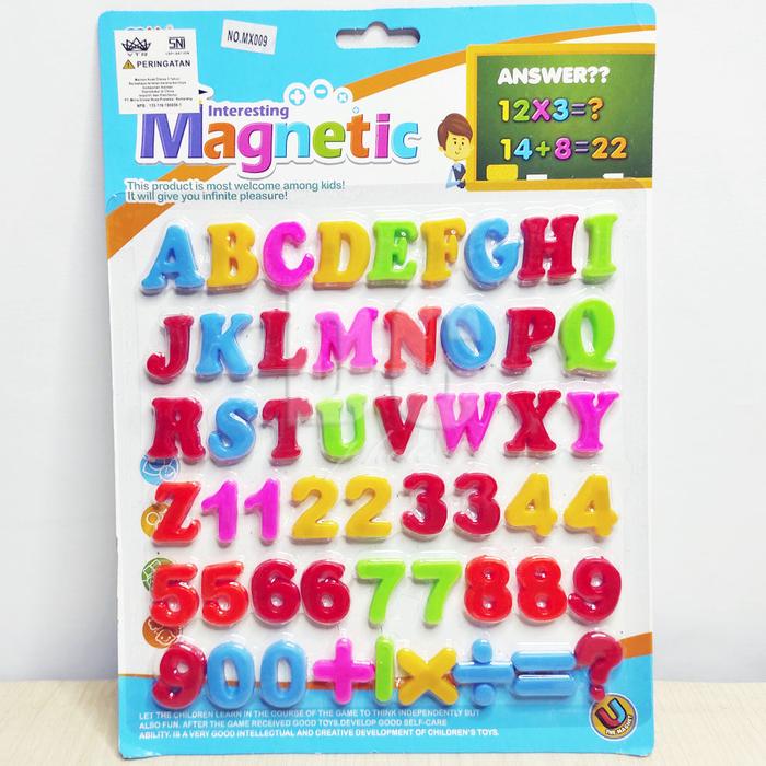 Jual Magnetic ABC+123 Mengenal Huruf Angka Magnet Belajar Hitung Baca ...