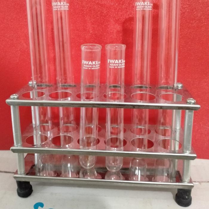Jual Rak Tabung Reaksi 12 Hole Stainless Steel. Rack Test Tube - Kota ...