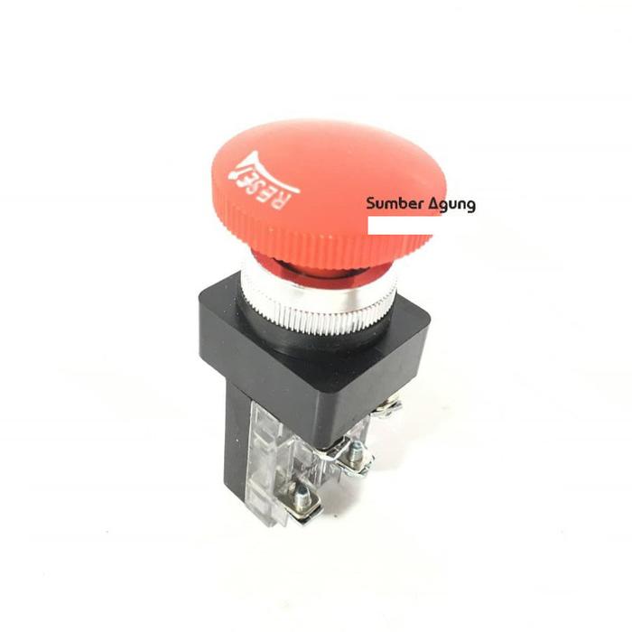 Jual Push Button Emergency Stop Putar Reset AC 6A 250VAC 600V Max ...
