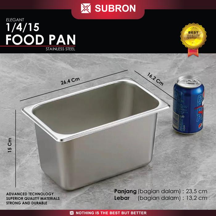 Jual SUBRON Gastronom Food Pan 1/4 Ke Dalam 15cm Wadah Penyimpan 1415 - Kab. Bandung ...