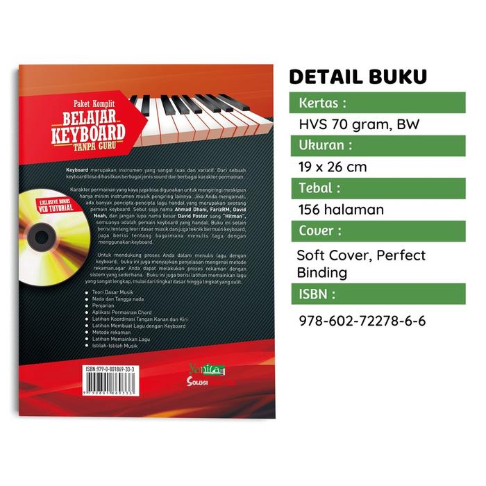 Jual Buku Paket Komplit Belajar Keyboard Tanpa Guru - Kiki Laisa Di ...