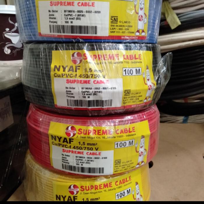 Jual Kabel Supreme NYAF 1x1.5mm - Jakarta Pusat - Jaya Mitra Electric | Tokopedia