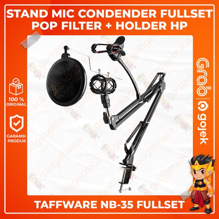 Jual Stand Holder Mic Condenser Taff Studio Recording Full Set NB-35 ...