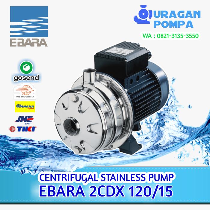 Jual Pompa Ebara 2CDX 120/15 1.1Kw 1.5Hp 1.5PK 3phase Monoblock Booster - Kab. Sidoarjo ...
