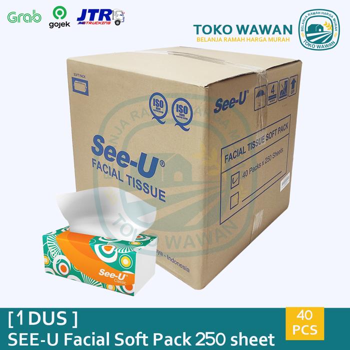 Jual Tissue SEE-U FACIAL Classic 250 Sheet / 1 DUS / KARTON isi 40 PACK ...