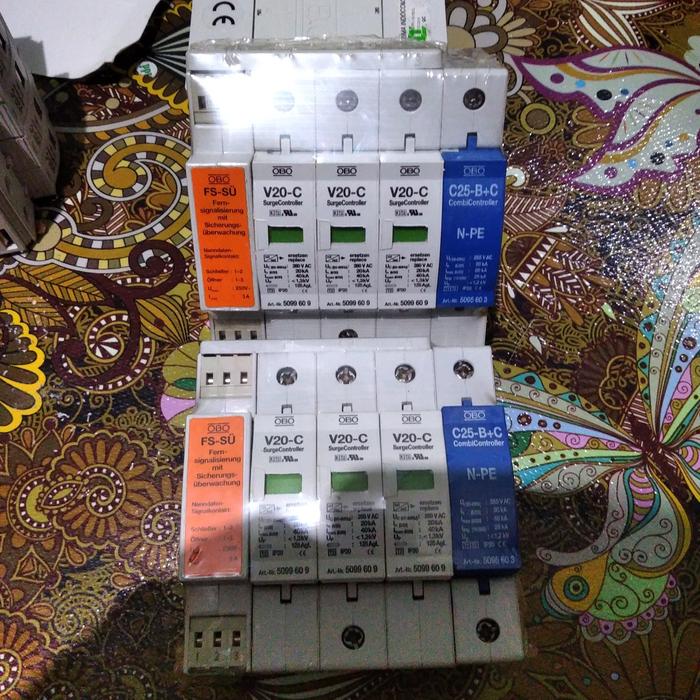 Jual obo surge arrester v20 + n-pe fs-su 4P v20-c surge controller ...