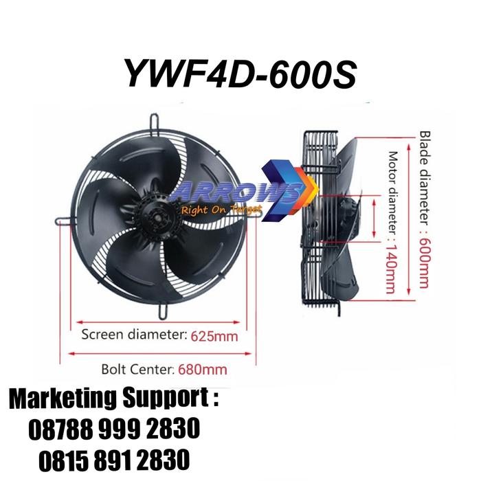 Jual Axial Fan 24 inch Fan Condensor 24 inch 380v Fan Chiller 24 inch ...