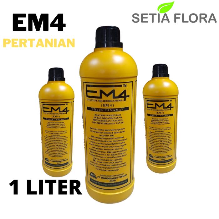 Jual EM4 PERTANIAN KEMASAN BOTOL PABRIK 1 LITER (PUPUK CAIR PERTANIAN ...