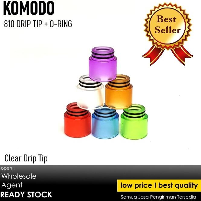 Jual Komodo Drip Tip 810 + O-Ring Clear Series 100% Authentic / Komodo ...